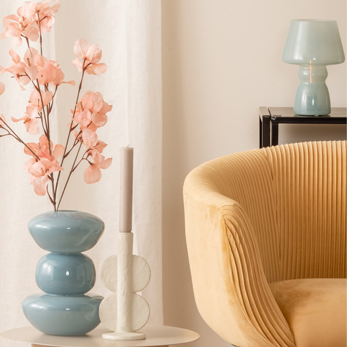 Classic Portable Table Lamp - Soft Blue – Five And Dime